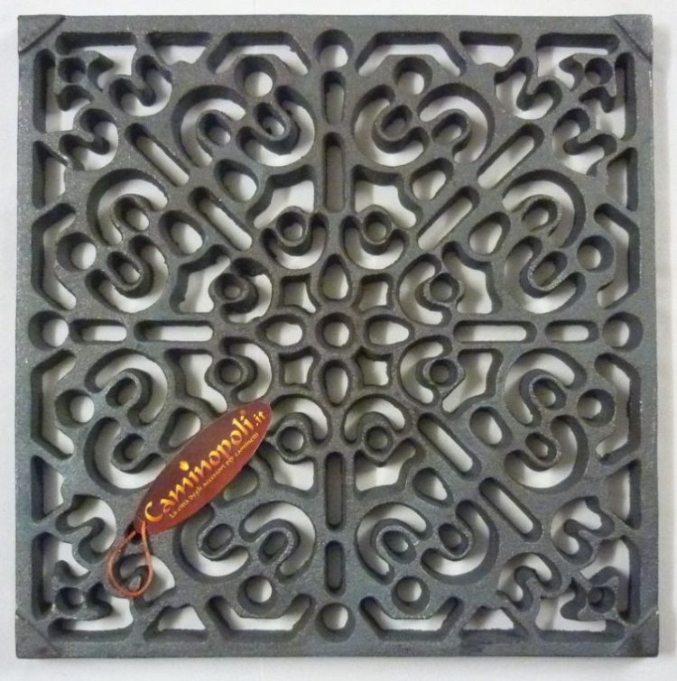 Griglia in Ghisa Quadrata 400x400x25 mm - Griglie in ghisa camino